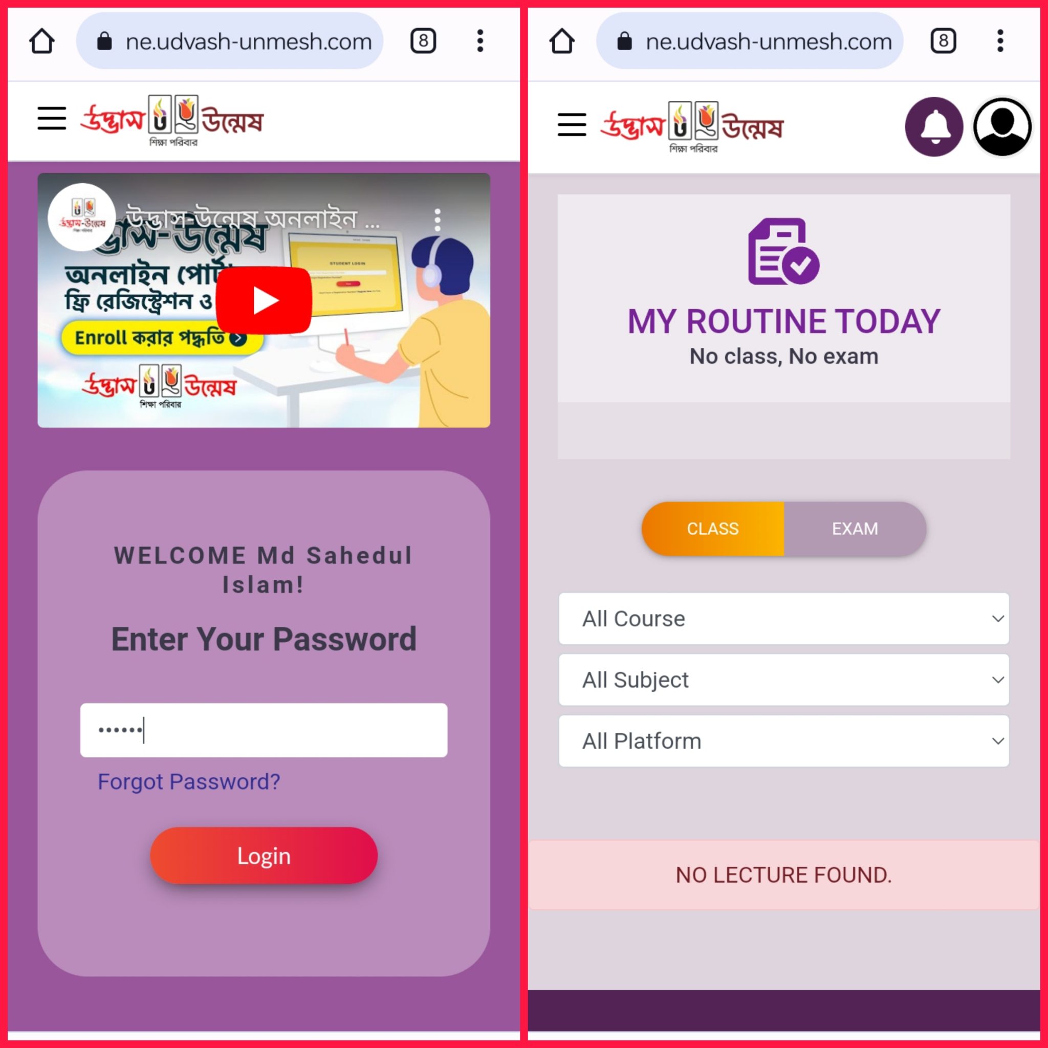 Udvash Student Login: How to Login Udvash Unmesh?